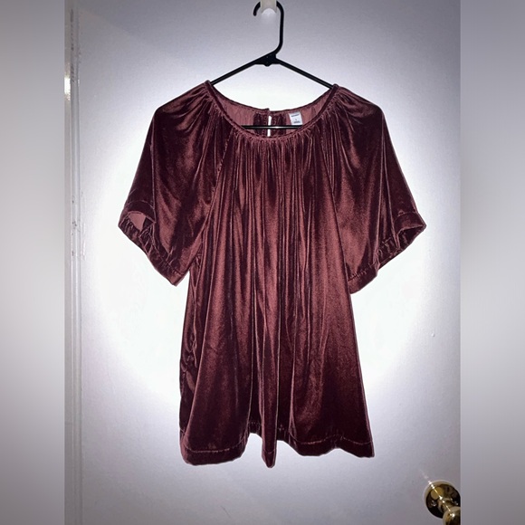 Old Navy | Tops | Maroon Velvet Blouse | Poshmark